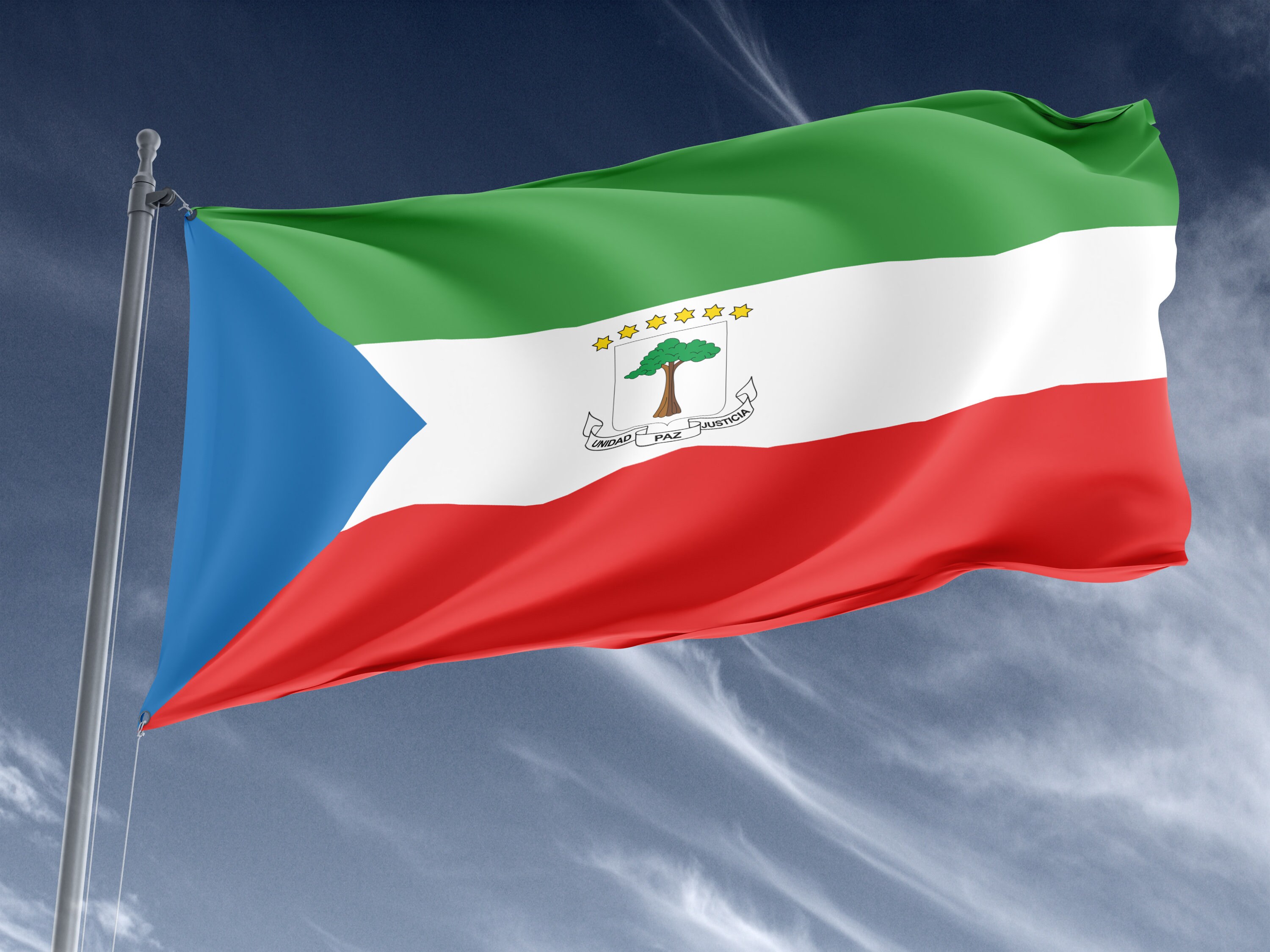 Flag of Equatorial Guinea, Unique Design Flags, High Quality Materials ...
