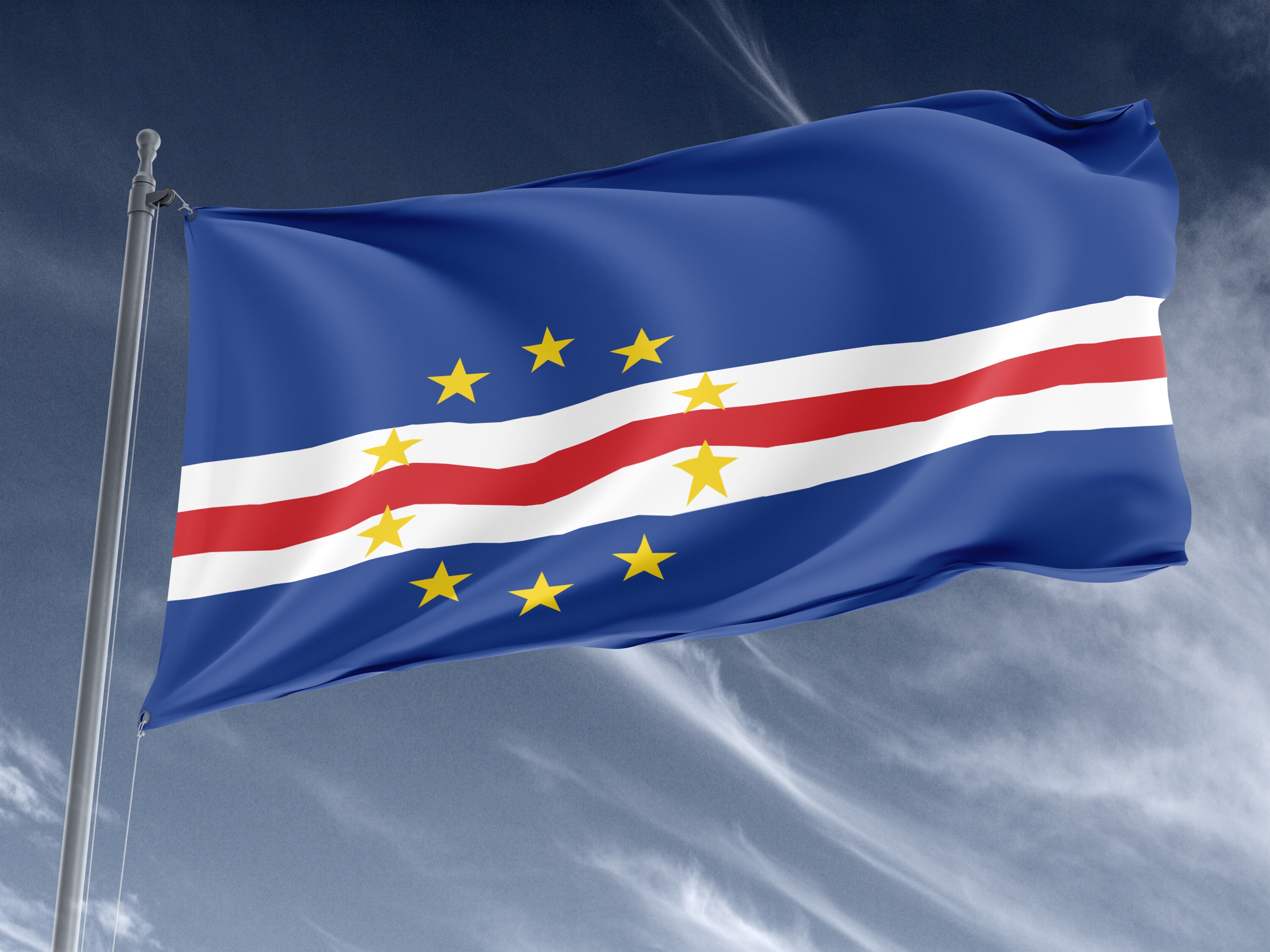 Drapeau du Cap-Vert, Drapeaux au design unique, Matériaux de haute ...