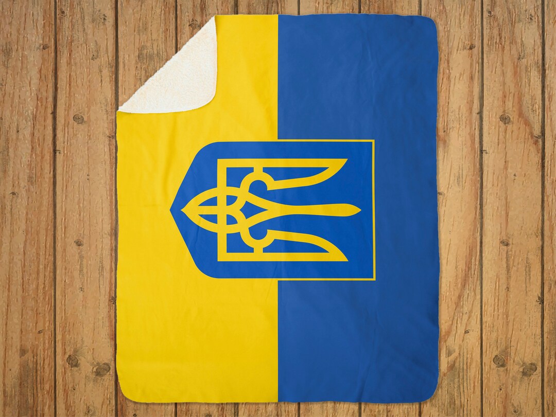Ukraine Flag Sherpa Fleece Blanket, Ukraine Flag Blanket Throw, Ukraine ...