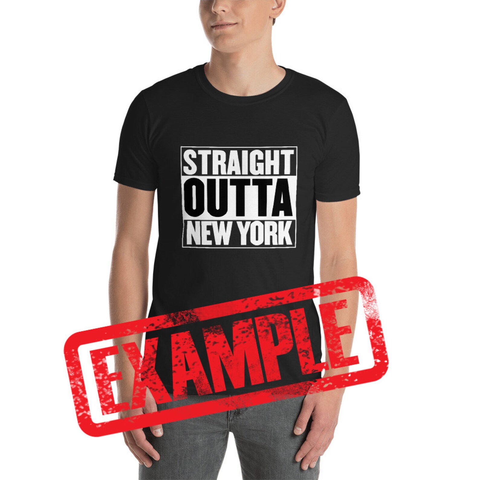 Custom Straight Outta Shirt - Add Your Text - Personalised T-shirt - Etsy