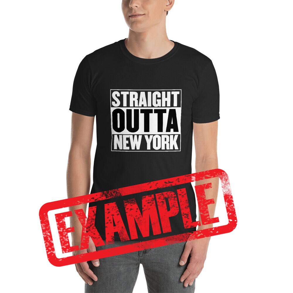 Custom Straight Outta Shirt - Add Your Text - Personalised T-shirt - Etsy