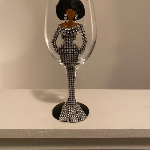 Diva Wine Glass Hand Painted | Etsy