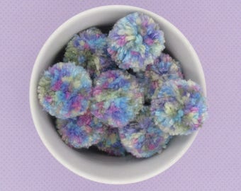 Multi Color Pom Poms - Etsy