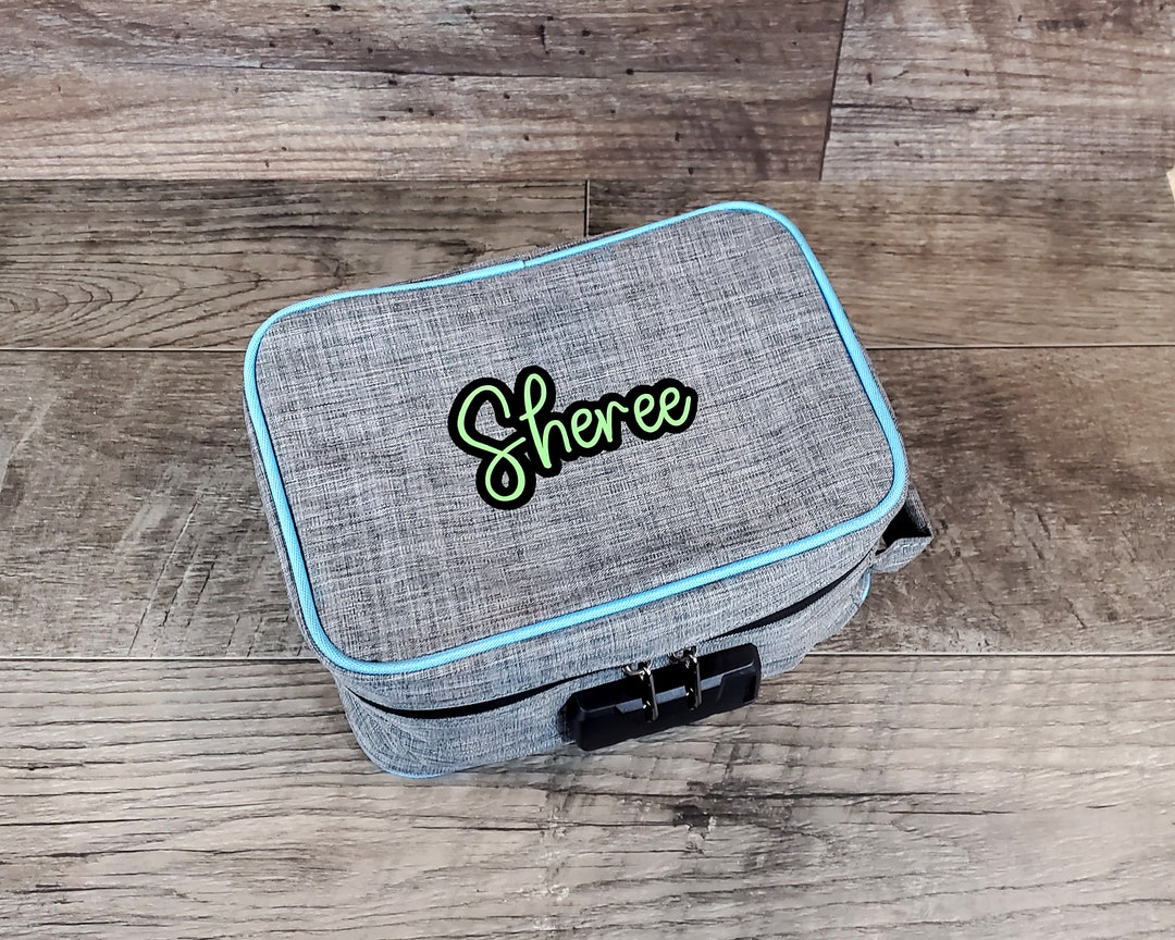 Personalized Smell Proof Padded Locking Travel Case, Secure Cannabis ...