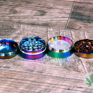 Custom Personalized Engraved Colorful Rainbow Herb Grinder, Weed ...