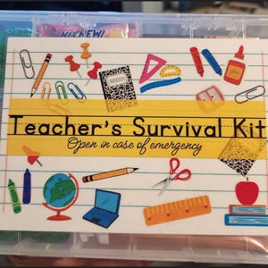 Teacher’s Survival Kit Label [digital File/ Instant Download] - Etsy