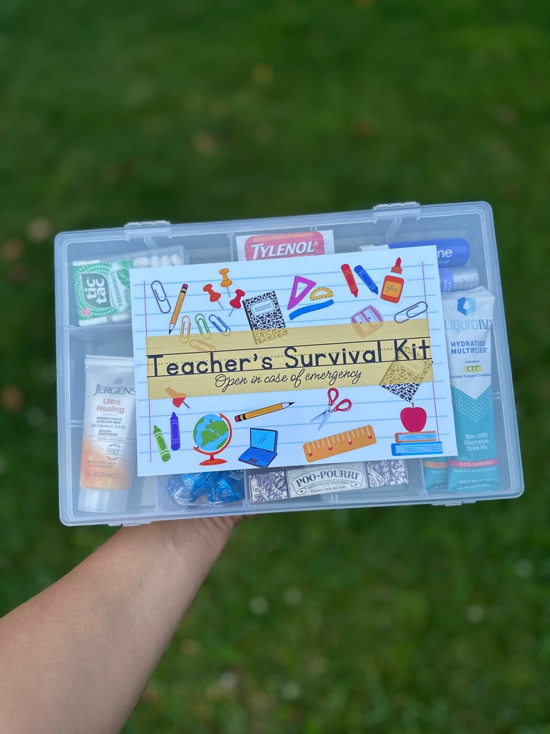 Teacher’s Survival Kit Label [digital File/ Instant Download] - Etsy