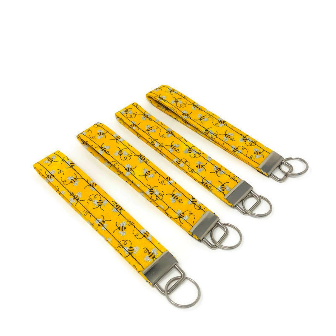 Bumble Bee, Key Fob, Keychain, Wristlet, Key Chain, Key Lanyard, Wrist ...