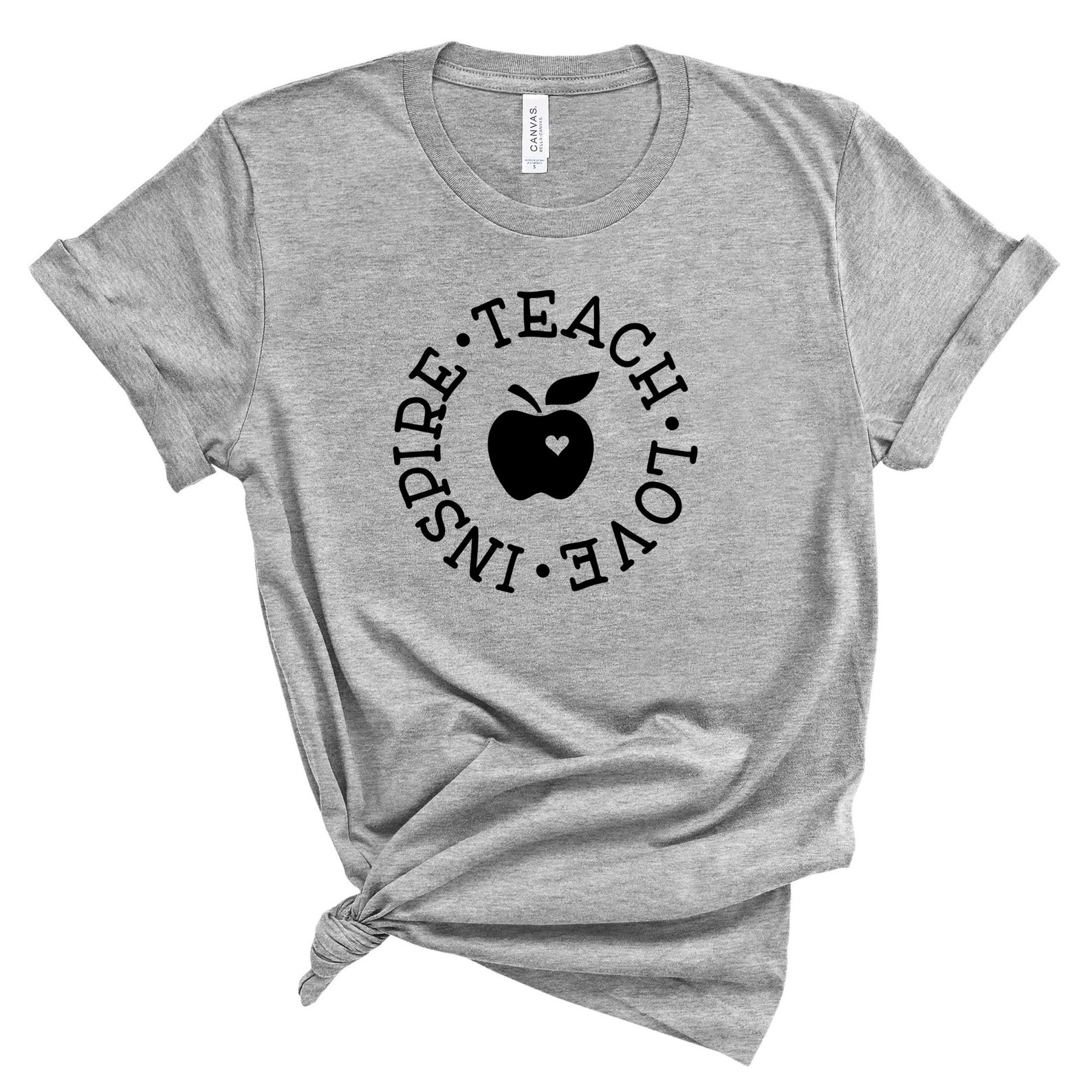 Gift Teach Love Inspire T-shirt, Teacher T-shirt, Inspirational T-shirt ...