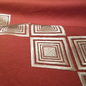 Rust Colored Cotton Placemats With Dull Gold Embroidery - Set of 4 - Etsy