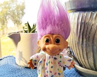 Purple hair troll | Etsy