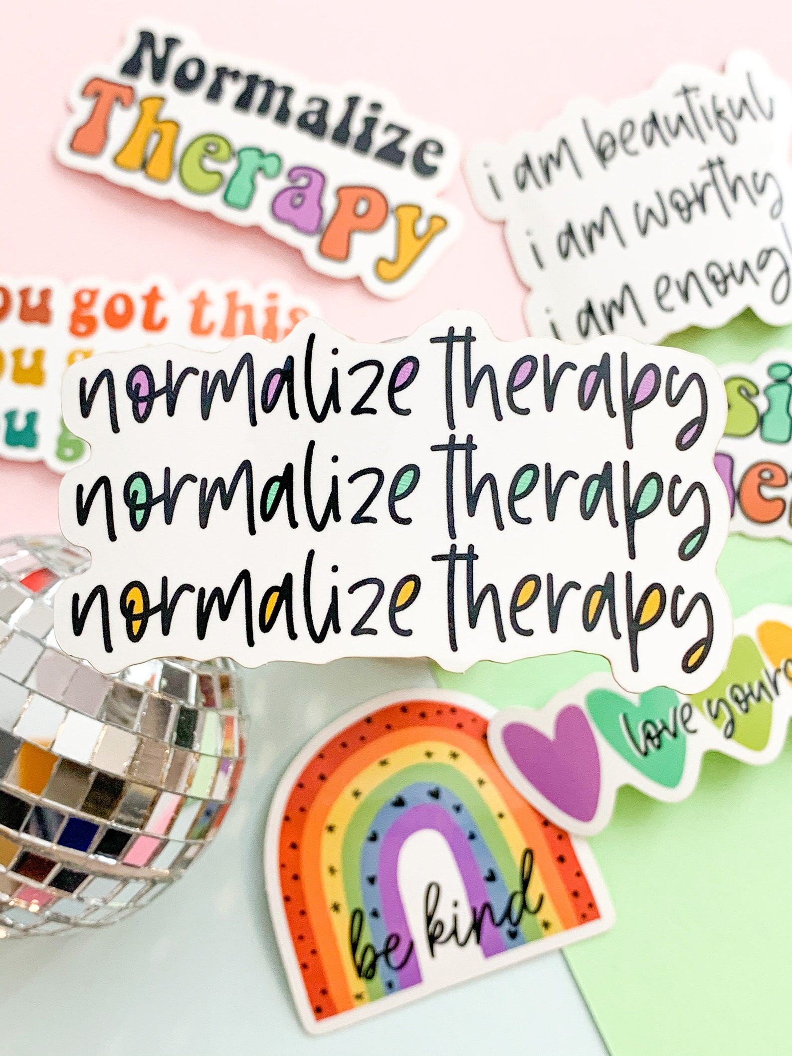 Normalize Therapy Sticker, Normalize Therapy, Mental Health, Mental ...