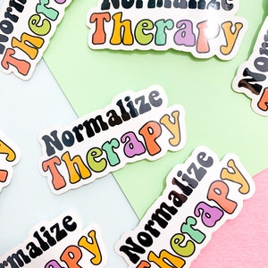 Normalize Therapy, Therapy Sticker, Mental Health, Mental Health ...