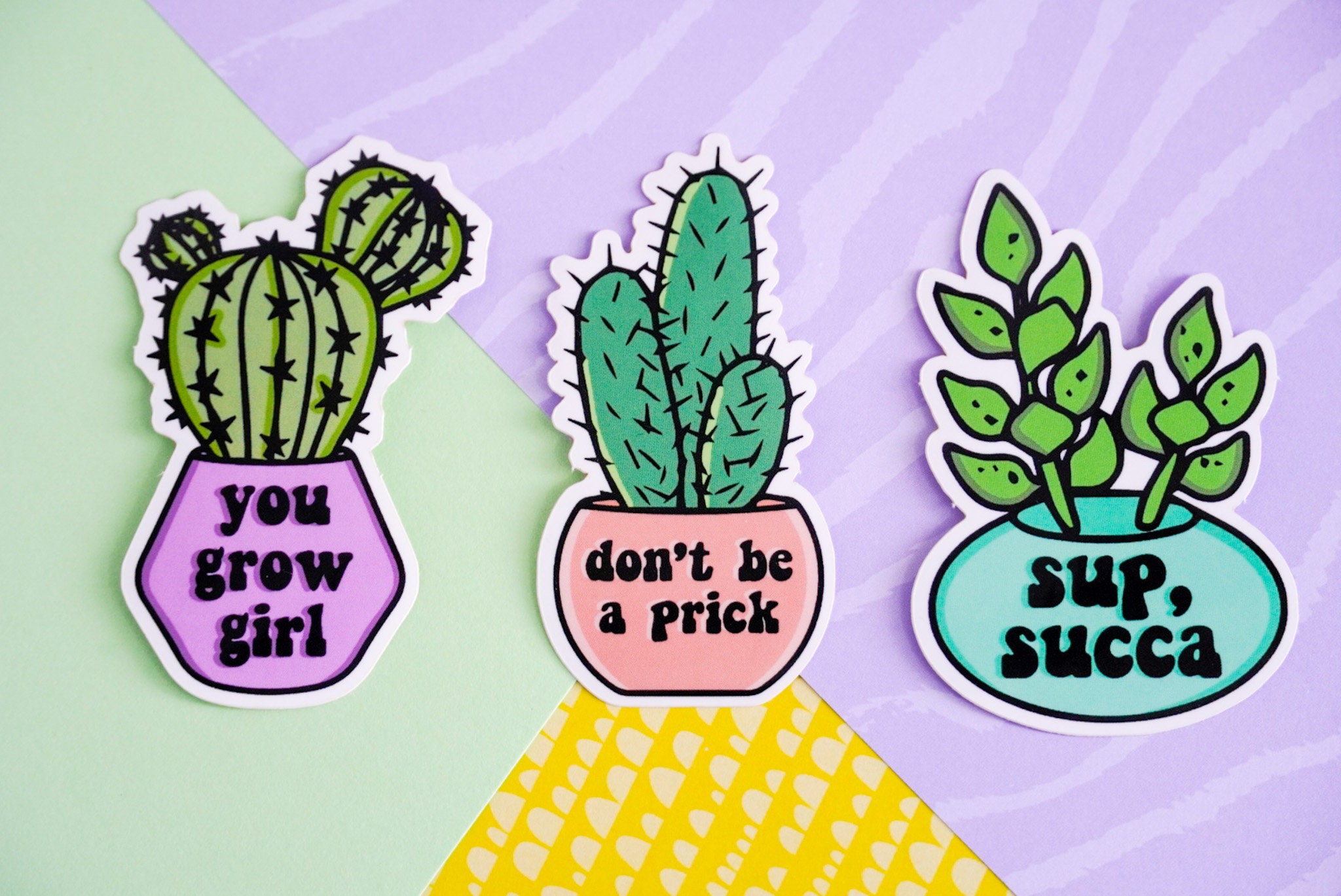 Cactus Sticker, Succulent Sticker, Plant Lover, Plant Sticker, Plant ...