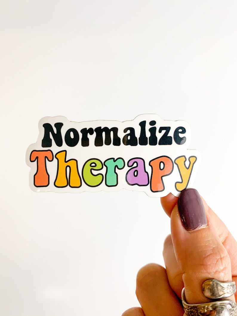 Normalize Therapy, Therapy Sticker, Mental Health, Mental Health ...