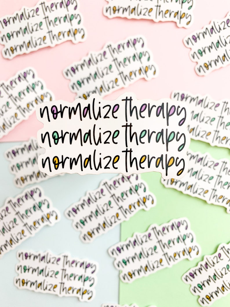 Normalize Therapy Sticker, Normalize Therapy, Mental Health, Mental ...