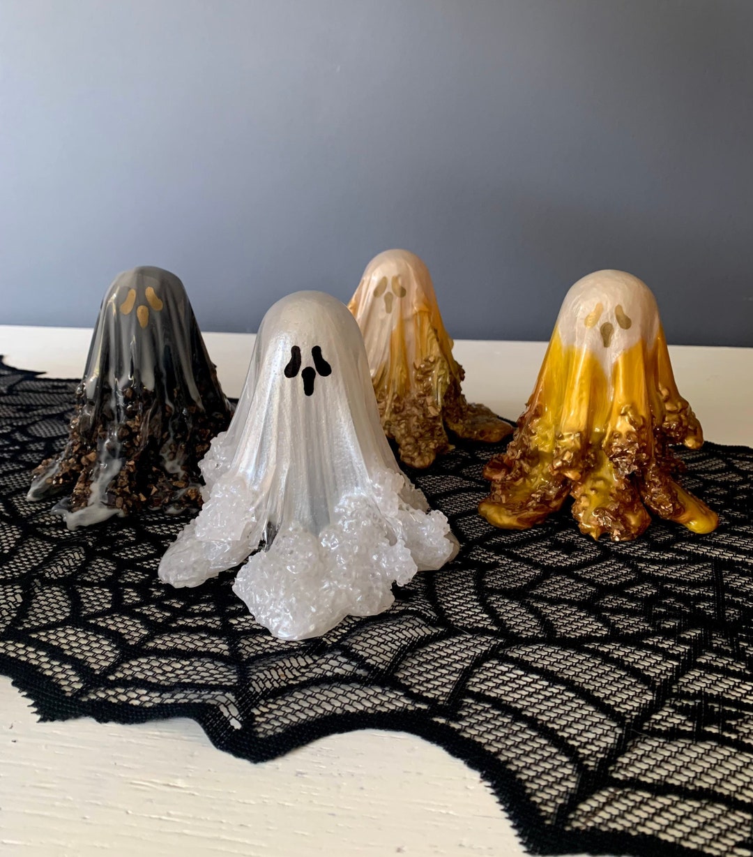 Cute Halloween Resin Ghosts Décor white Ghost, Black Ghost, Gold Ghost - Etsy