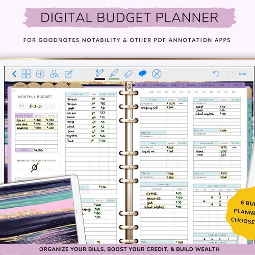 Digital Budget Planner Goodnotes Template Digital Financial - Etsy