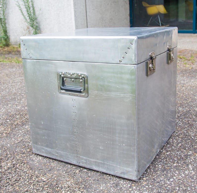 Aviation Trunk | XL | Timothy Oulton | Riveted Aluminum | Vintage 90's ...