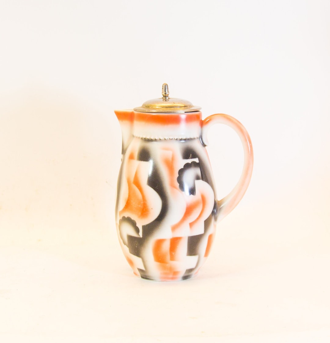 Art Deco Hot Cocoa Pitcher | Spritzdekor | Leuchtenburg | Vintage 30's ...