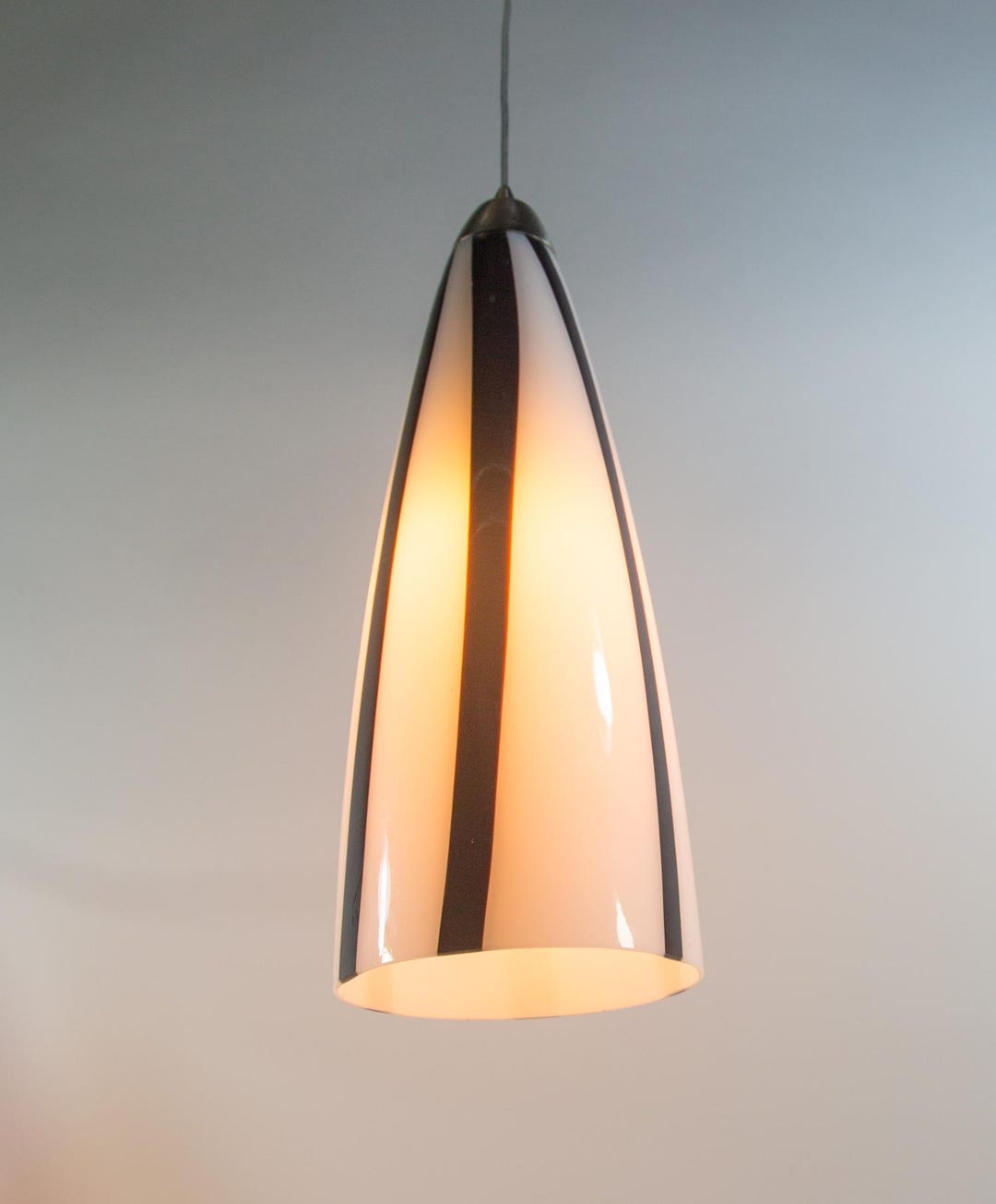 Ilu Di Vetro Zebra Lamp | Italian Glass | Black and White Swirl Glass ...
