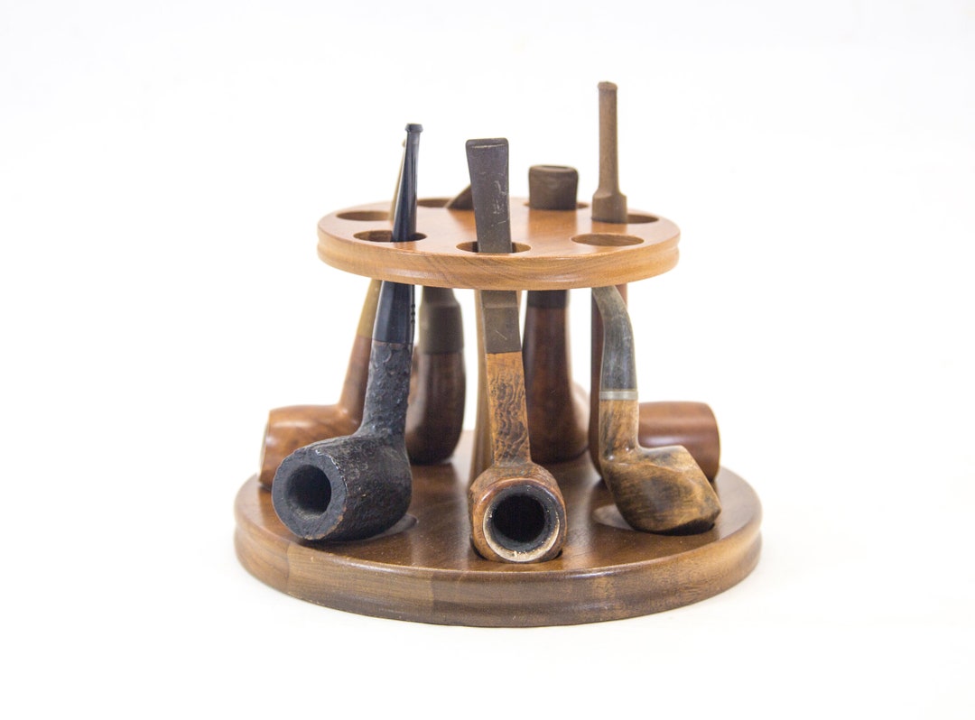 Vintage Pipe Stand | Walnut | Decatur Industries | Vintage 70's - Etsy