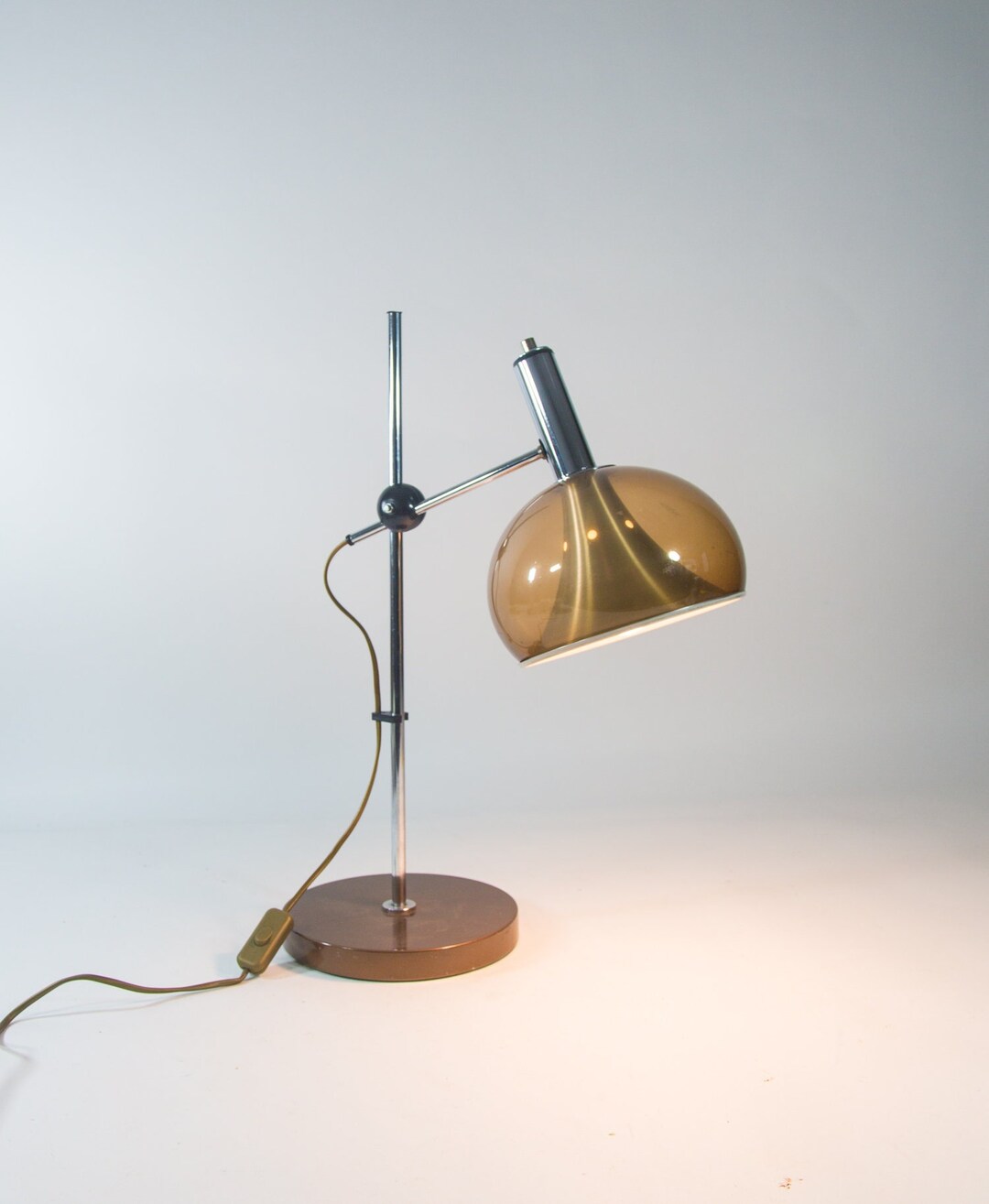 Midcentury Table Lamp Dijkstra Holland Smoked Acrylic Vintage 70's - Etsy