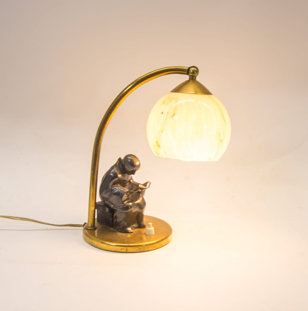Art Deco Lamp | Reading Light | Vintage 30's - Etsy