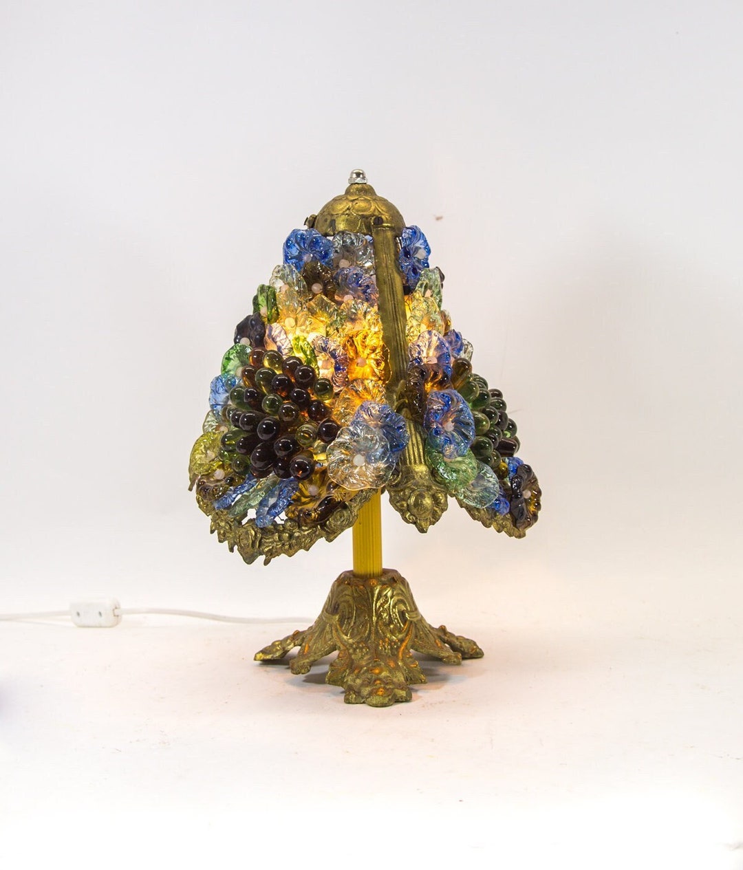 Midcentury Murano Grape Lamp | Hollywood Regency | Vintage 50's - Etsy