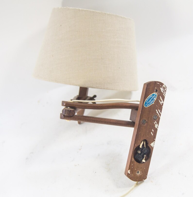 Hinged Wall Lamp | Teak Wood | Danish Design | Vintage 60's - Etsy