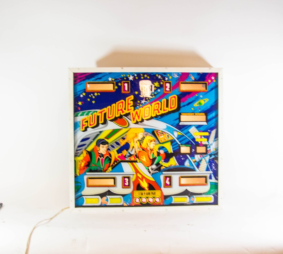 Vintage Pinball Window | Backlight | Sturdy Cabinet | Vintage 80's - Etsy