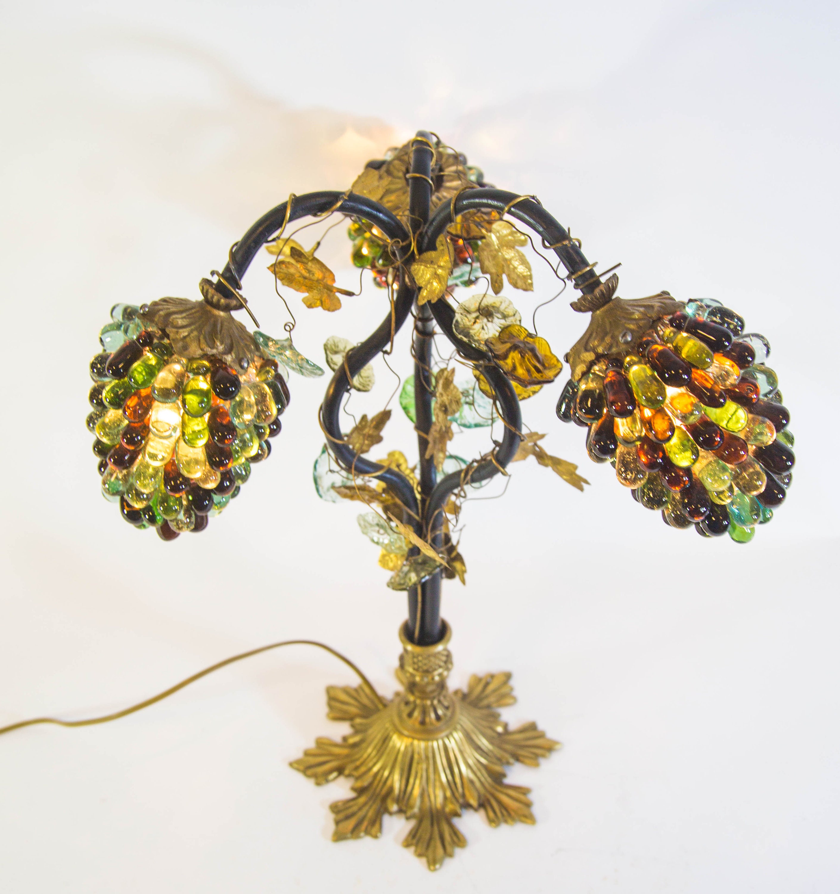 Midcentury Murano Grape Lamp | Hollywood Regency | Vintage 50's - Etsy