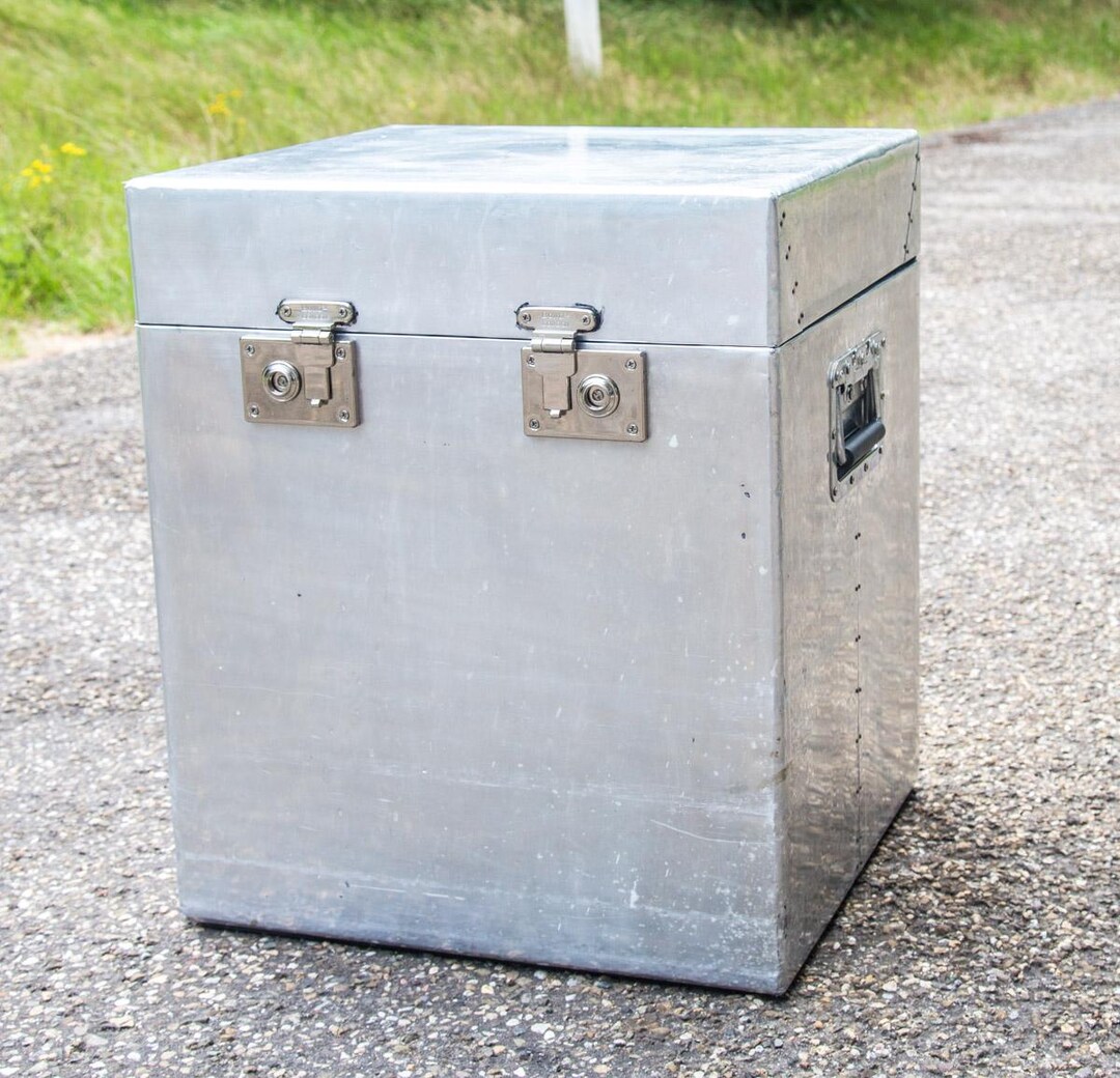 Aviation Trunk | Timothy Oulton | Riveted Aluminum | Vintage 90's - Etsy
