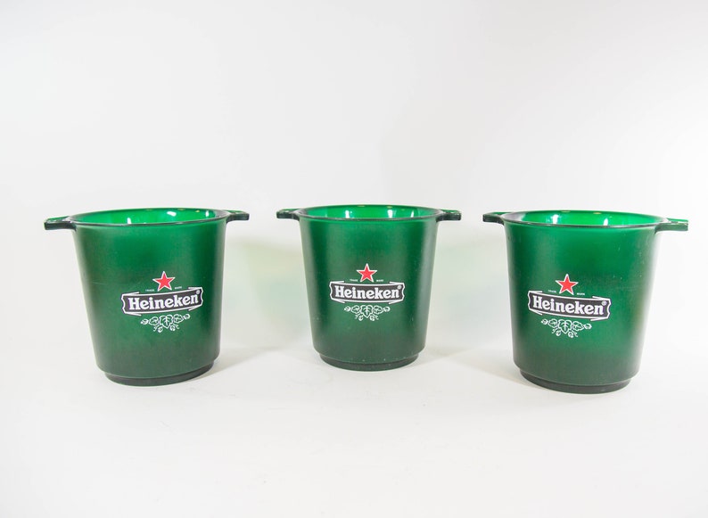 Heineken Beer Cooler Green Transparent Acrylic Vintage | Etsy