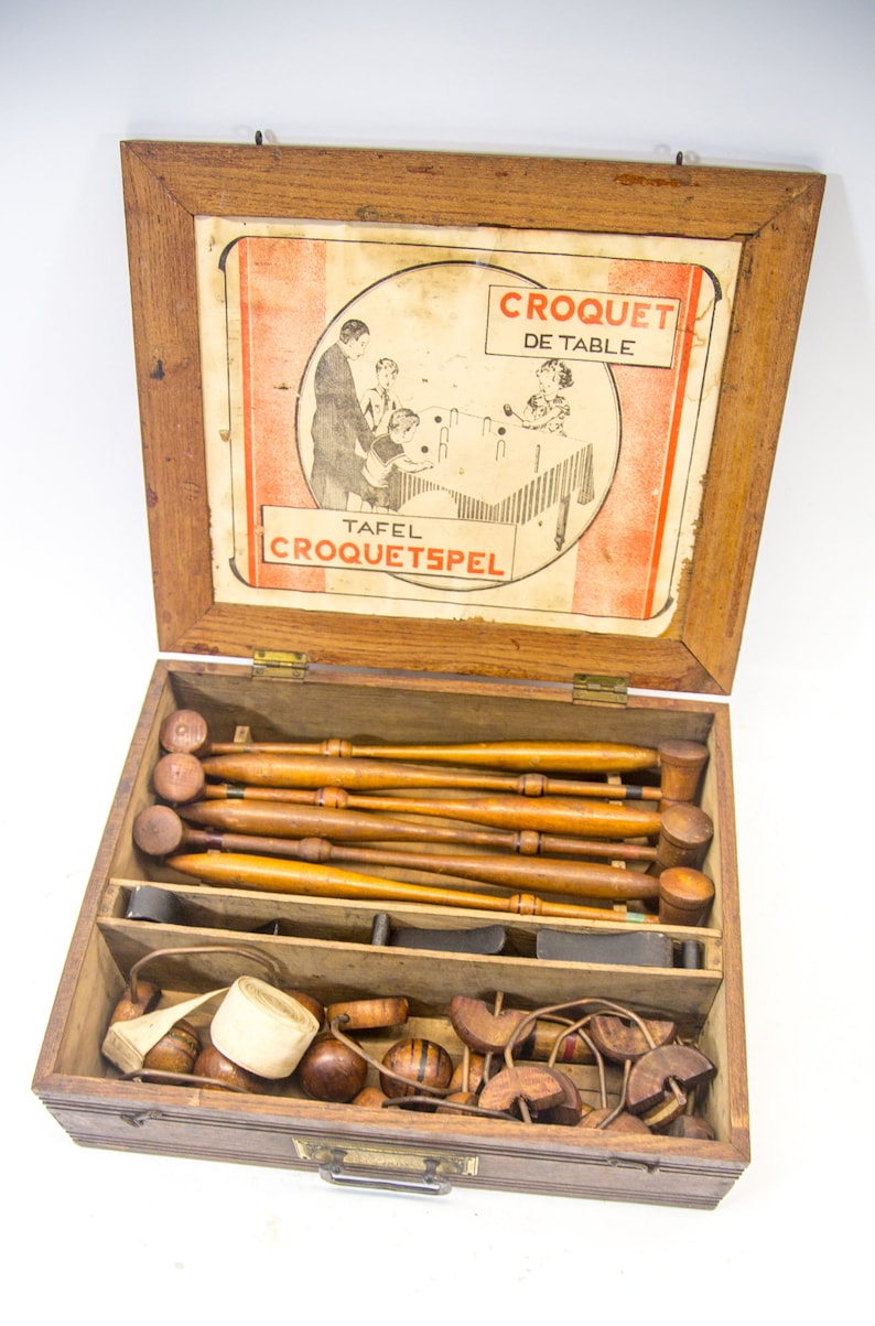 Antique Croquet Set | Original Box | Table Set | Early 19th Century - Etsy