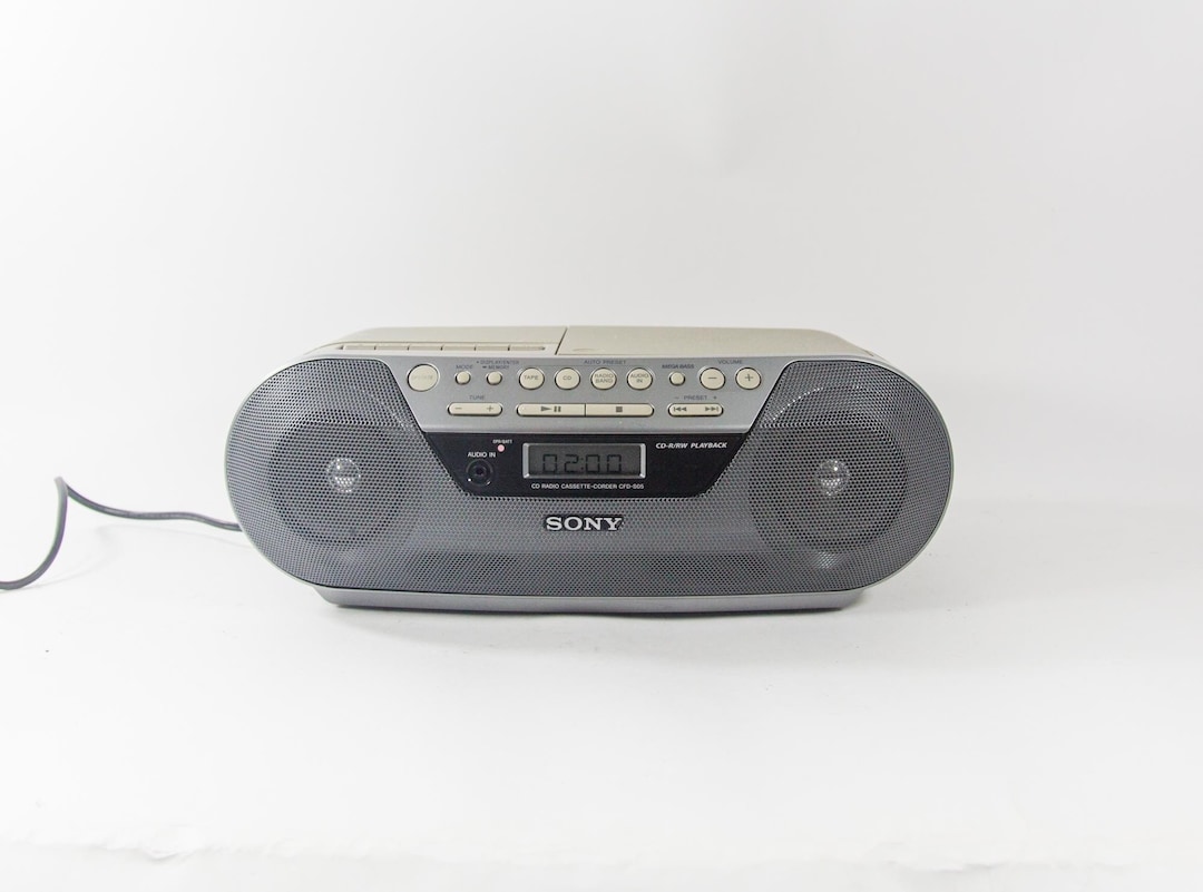 Sony Boombox Model CFD-S05 Cassette Player CD and FM Radio Vintage 90's ...