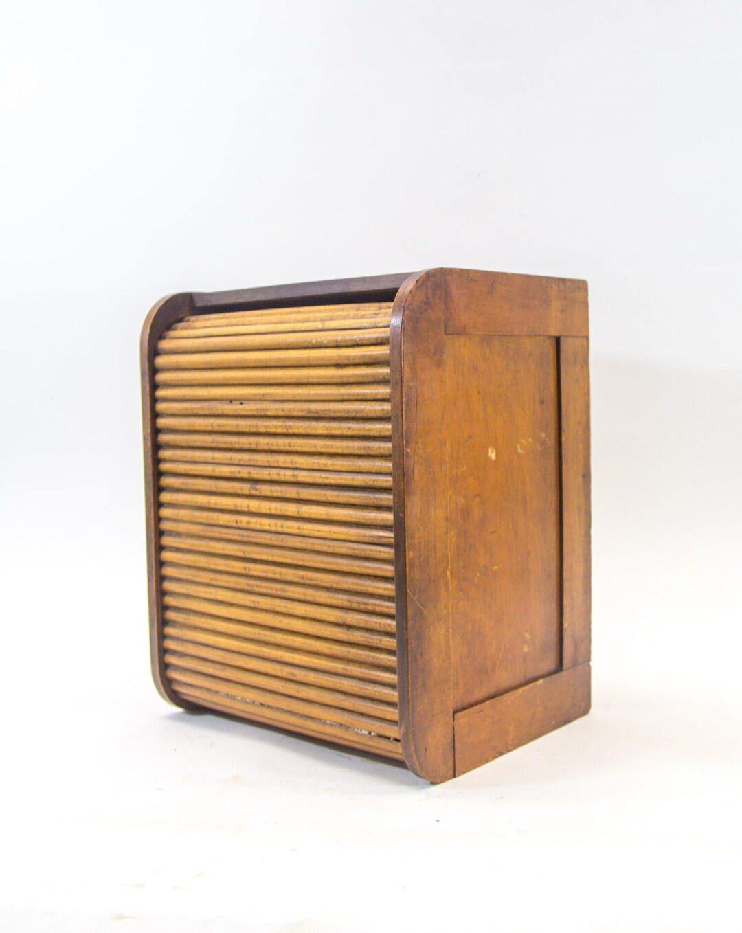 Antique Roller Shutter Cabinet | Solid Oak | Small Desk Cabinet - Etsy