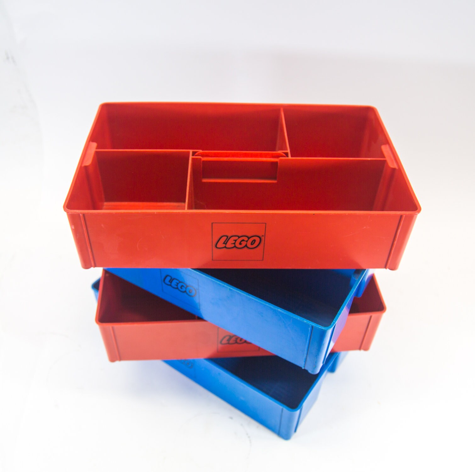 Vintage Lego Container | Sorting Box | Red or Blue | 4 Available ...