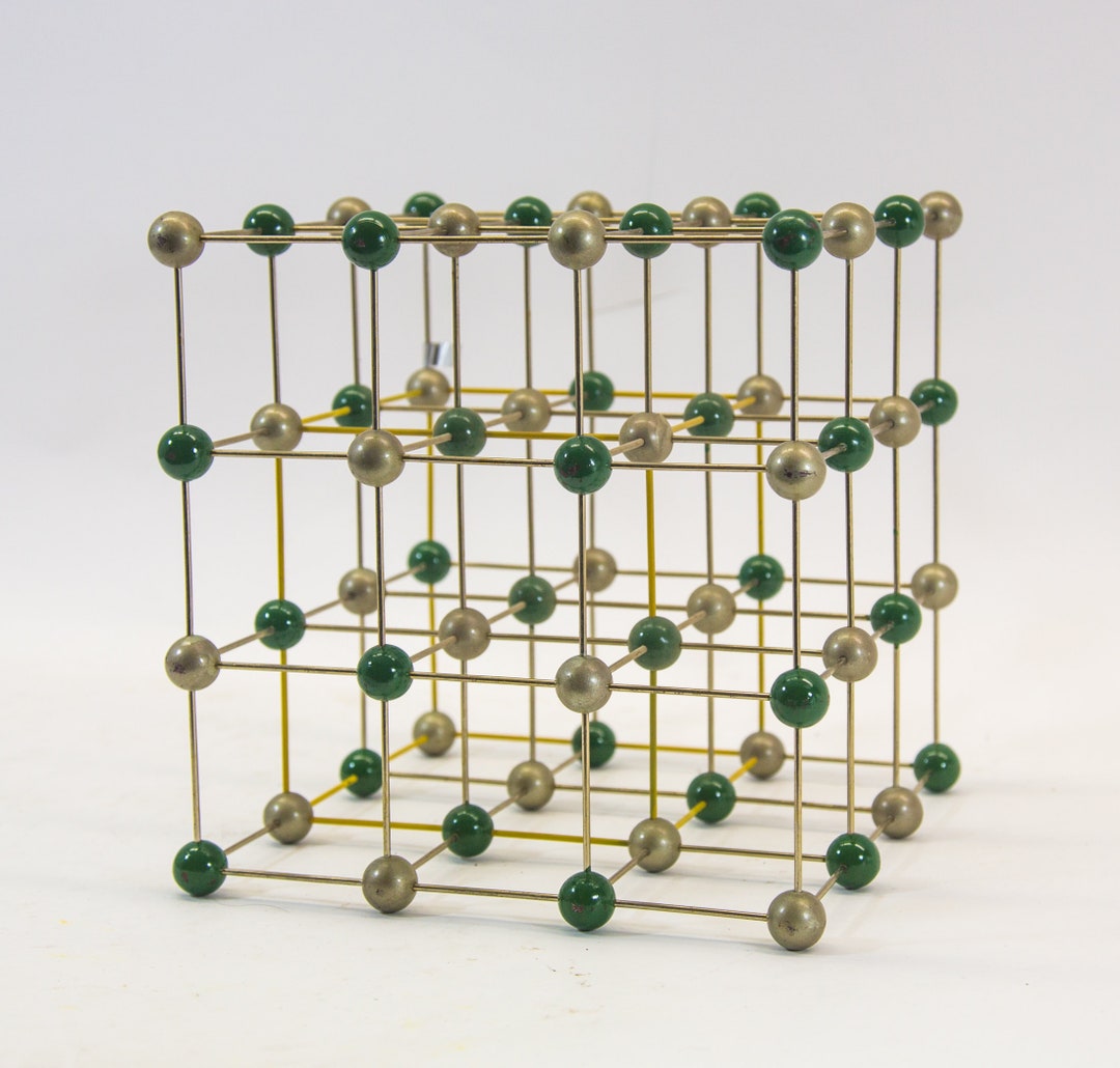 Antique Molecular Model Metal Wire Structure Czech Design Vintage 50's ...