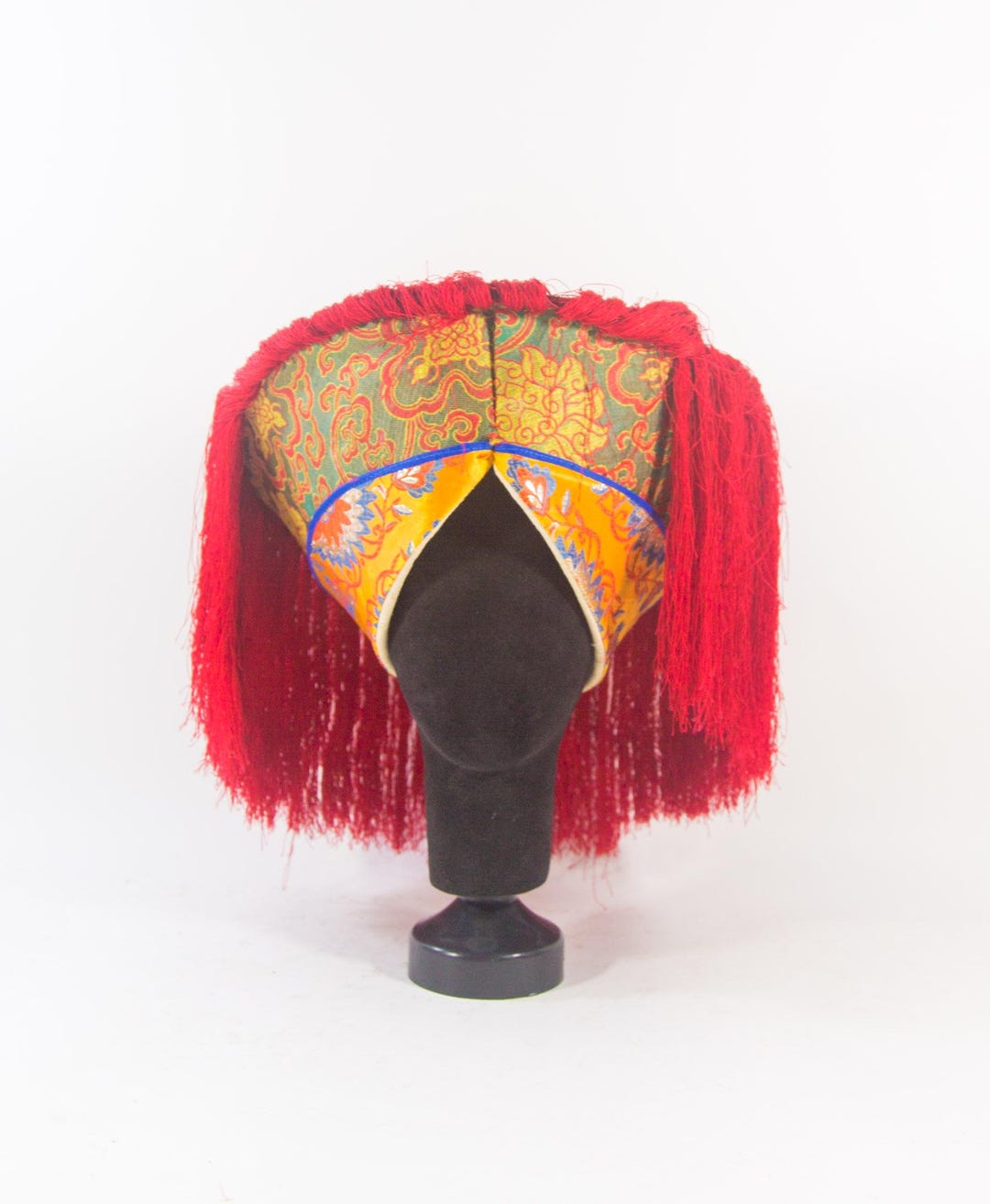 Tibetan Ceremonial Hat | Colorful Embroidery | Vintage 50's - Etsy