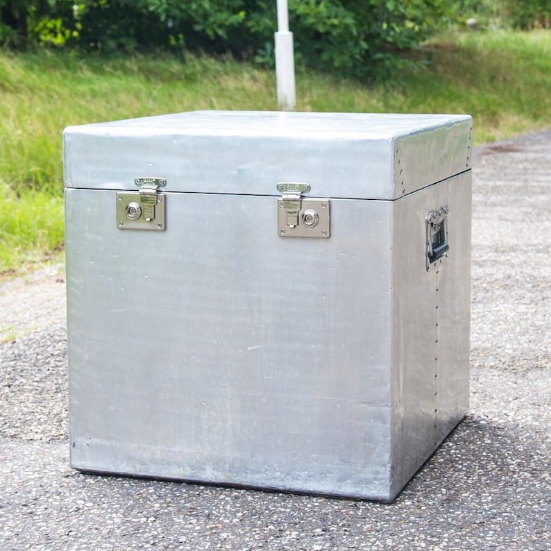 Aviation Trunk | XL | Timothy Oulton | Riveted Aluminum | Vintage 90's ...