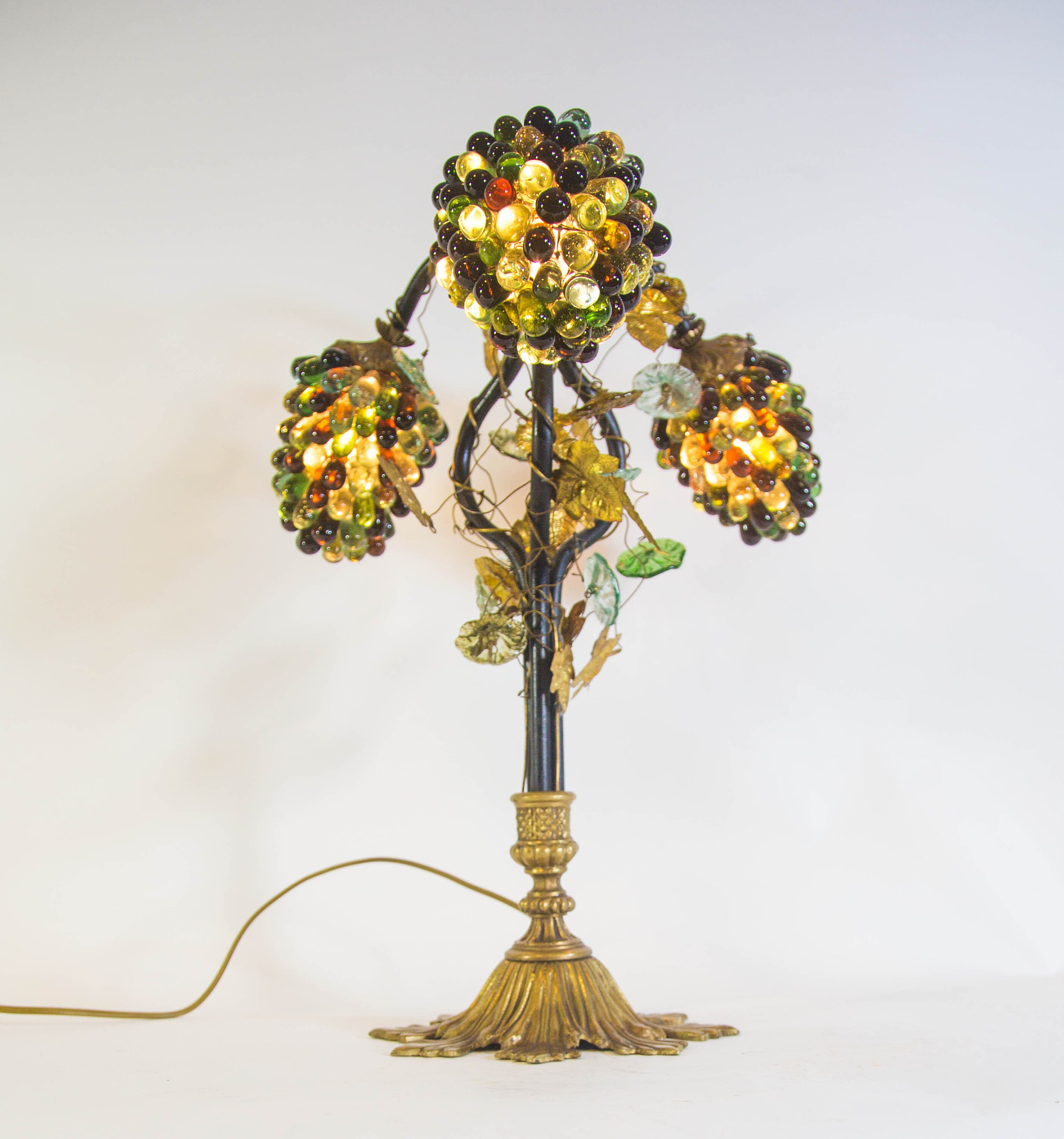 Midcentury Murano Grape Lamp | Hollywood Regency | Vintage 50's - Etsy