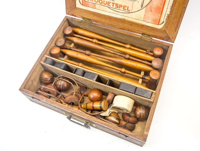 Antique Croquet Set | Original Box | Table Set | Early 19th Century - Etsy