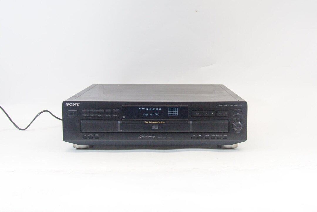 Sony CD Player 5 CD Exchange Carousel CDP CE-335 Vintage 90's - Etsy