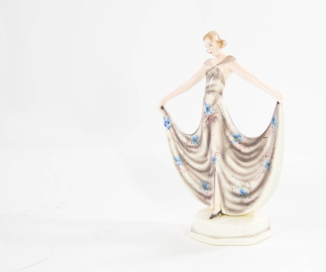Goldscheider Statue | SIGNED STEFAN DAKON | Female Dancer in Dress ...
