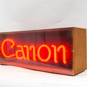 Canon Neon Sign | Fully Functional | Wooden Casing| Vintage 60's - Etsy