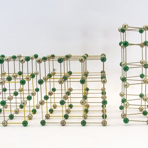 Antique Molecular Model Metal Wire Structure Czech Design Vintage 50's ...