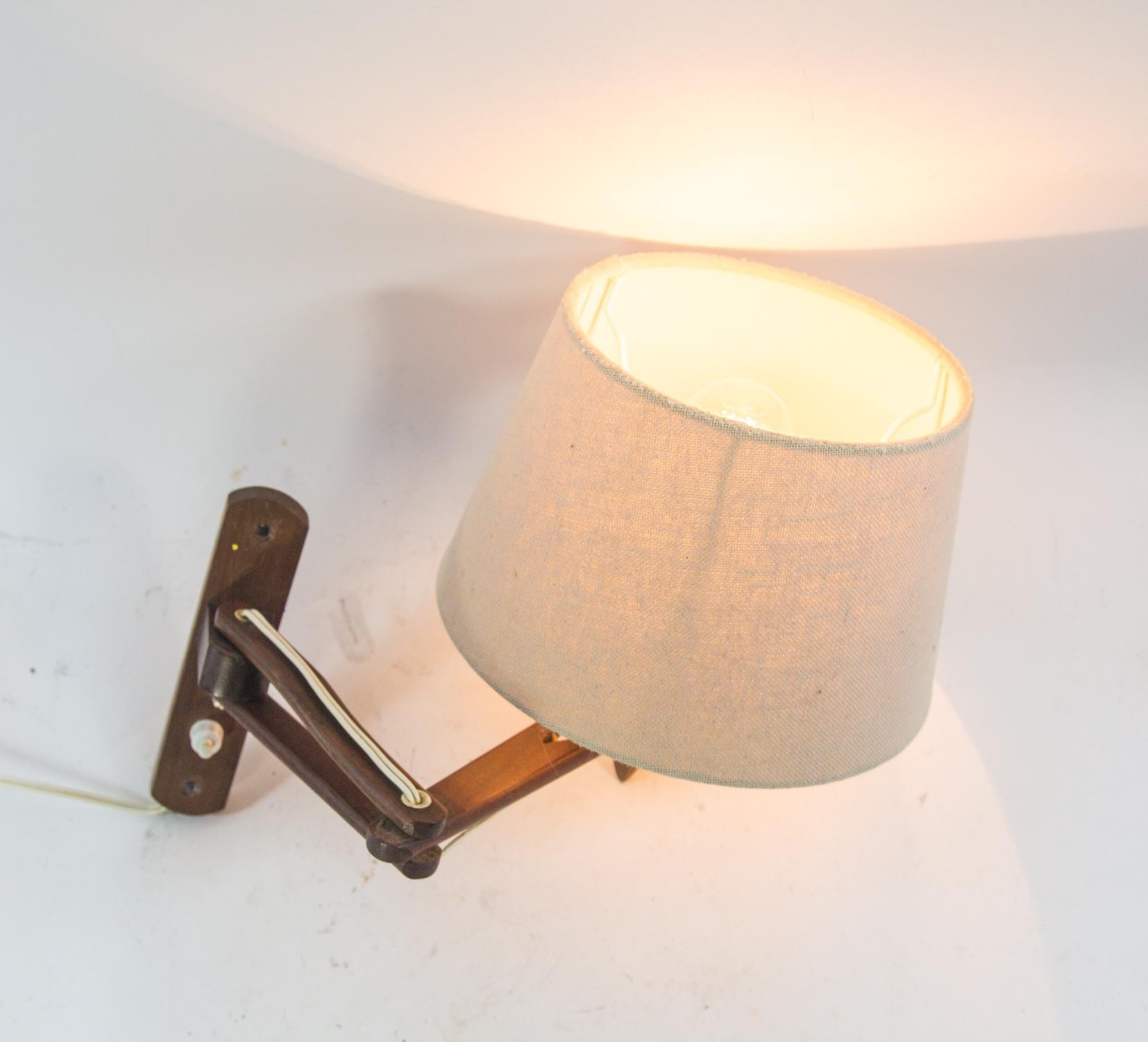 Hinged Wall Lamp | Teak Wood | Danish Design | Vintage 60's - Etsy