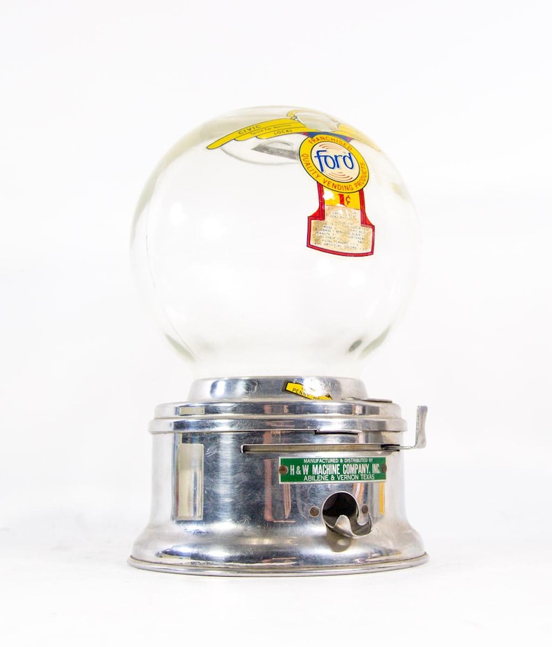 Vintage Gumball Machine | Ford | Classic Logos | Vintage 60's - Etsy