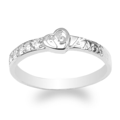 15 Anos Quinceanera Ring Sterling Silver Various Size Mis - Etsy